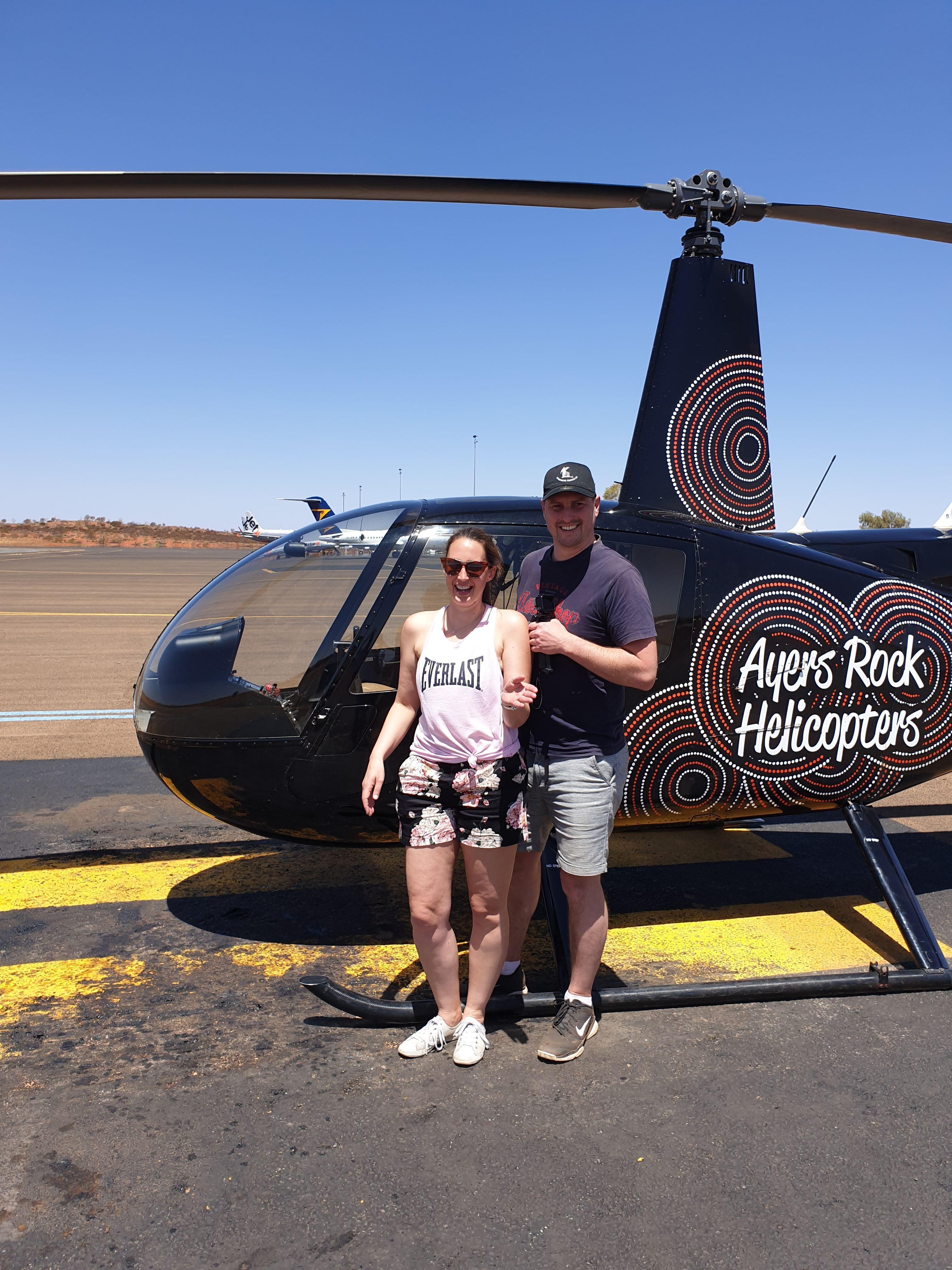 Take a helicopter flight over the Australian Outback